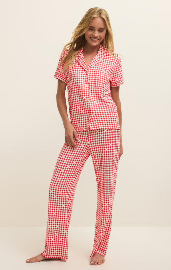 Gingham PJ Top